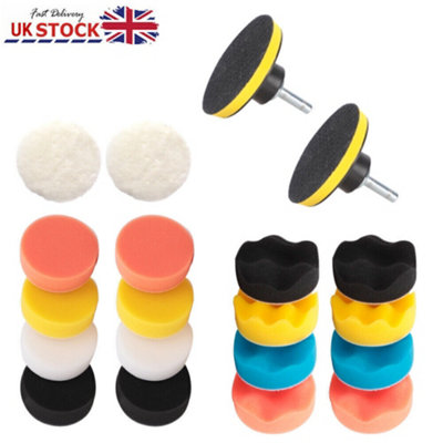 22 Piece Car Polishing & Buffing Pad Set for Drill - Wax, Buff & Shine