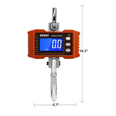 2200lb/1000kg Digital Crane Scale, Heavy Duty Hanging Scale CE ...