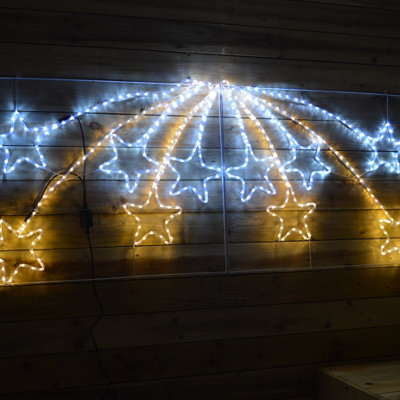 220cm x 86cm Twinkling Star Rope Light Silhouette 444 White and Warm ...