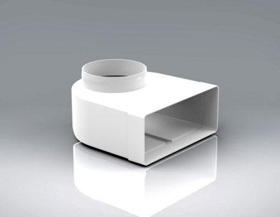 220mm x 90mm Megaduct Plenum with 125mm Fixed Spigot. Large Flat ...