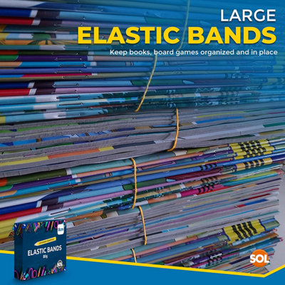 220pk Brown Elastic Bands for Offices - 8cm - Rubber Bands Assorted ...