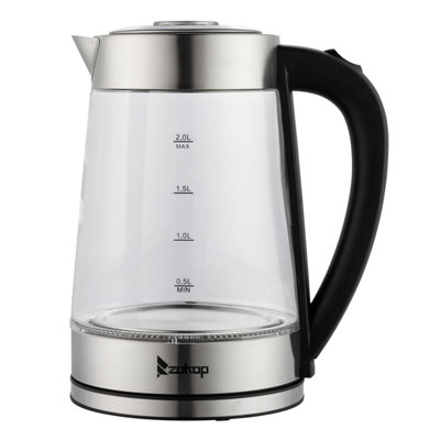 220V 2000W 2L BLUE GLASS ELECTRIC KETTLE