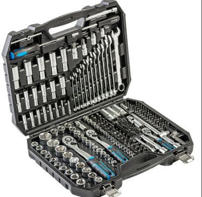222pc Socket & Bit Set 1/4" 3/8" 1/2" Ratchet Tool Kit Heavy Duty CrV ...
