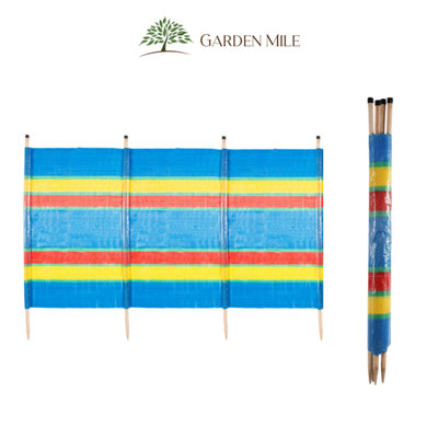 225cm X 90cm Heavy Duty Multicolour Garden Windbreaker - Windbreaker ...