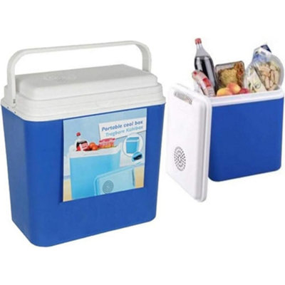 22L Large Electric Cooler Box Cold 12V In-Car Socket Camping Picnic ...