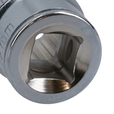 22mm 1/2in Drive Shallow Metric MM Socket 12 Sided Bi-Hex Knurled Ring