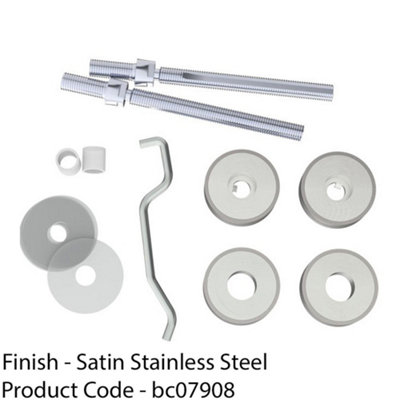 22mm Back to Back Door Handle Fixing Pack - Join 2 Pull Handles - Satin ...