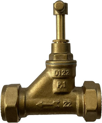 22MM COMPRESSION STOPCOCK STOPTAP POLYCOCK VALVE MDPE BRASS