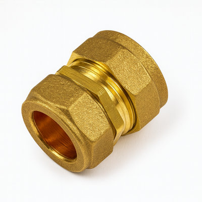 22mm Compression Straight Coupling Brass - Reliable Pipe Connector for ...