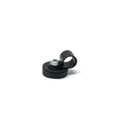 22mm dia x 6mm high Rubber Coated Cable Holding Magnet With 7.9mm Cable ...