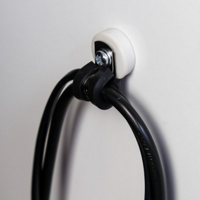 22mm dia x 6mm high Rubber Coated Cable Holding Magnet With 8mm Rubber ...