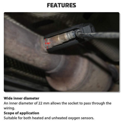 22mm Oxygen Lambda Sensor Socket - 1/2" Drive CR-V Car Tool