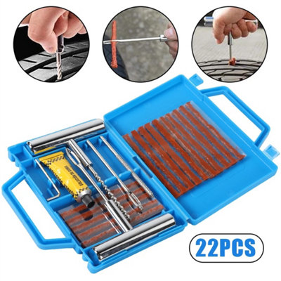 22pcs Heavy Duty Tyre Puncture Repair Tool Set Car Motorbike
