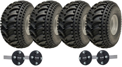 22x11.00-8 ATV Trailer Kit Open Centre P308 Wheels & ALKO Axles 620kgs ...