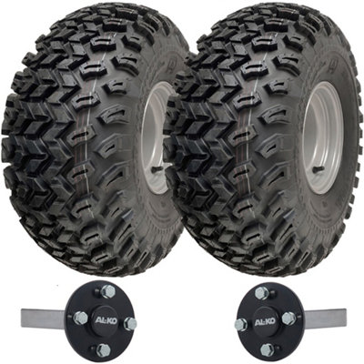 22x11.00-8 ATV Trailer Kit Utility Wheels Rims 35x35 ALKO Hub & Stub ...