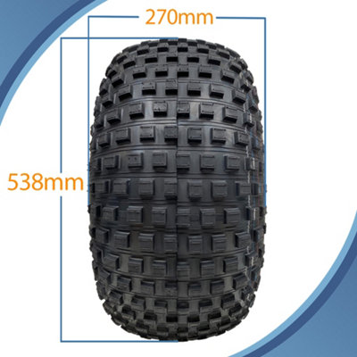 22x11.00-8 Knobby ATV Tyres 4 Stud Rim Trailer Quad Wheels 4 Inch PCD ...