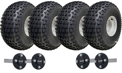 22x11.00-8 Twin Axle Knobby ATV Quad Trailer Kit Road Legal Load ...