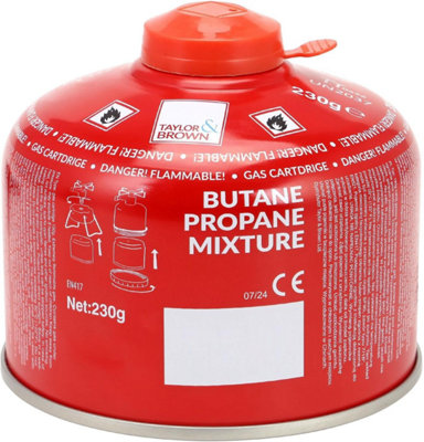 230g Screw Valve Gas Canister EN417 Compatible Propane Mix for Camping ...