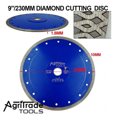 230mm Super thin X Mesh Turbo Segment Diamond Cutting Disc Hot Pressed ...
