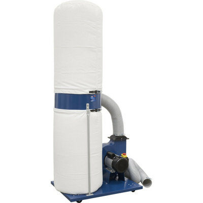 230V Portable Dust and Chip Extractor with 2m Ducting for Workshop Machines