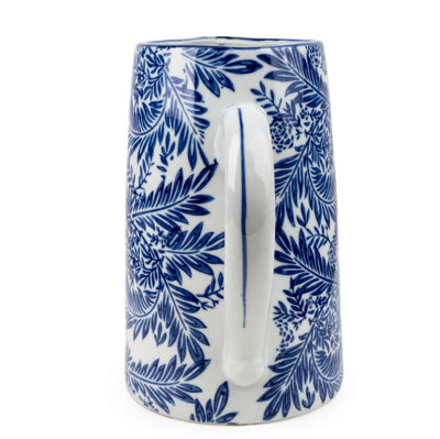 23CM Milk Jug Blue White Design Classic