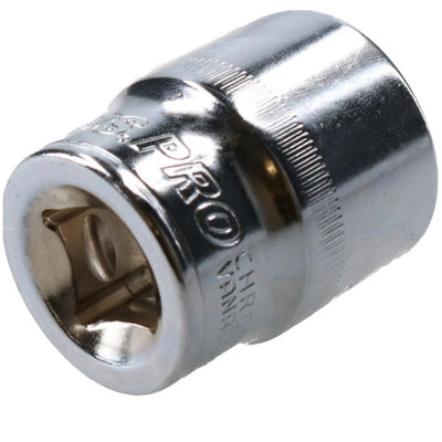 23mm 1/2" Drive Shallow Metric Socket Single Hex / 6 sided Cr-V 40mm Chrome