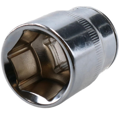 23mm 1/2" Drive Shallow Metric Socket Single Hex / 6 sided Cr-V 40mm Chrome