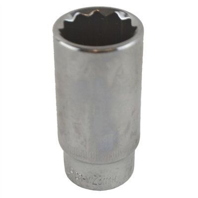 23mm 3/8" Drive Double Deep Metric Socket Double Hex / 12 Sided | DIY ...