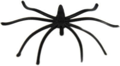 24 Black Plastic Halloween Spiders - Spooky & Scary, 5cm Each, Durable ...
