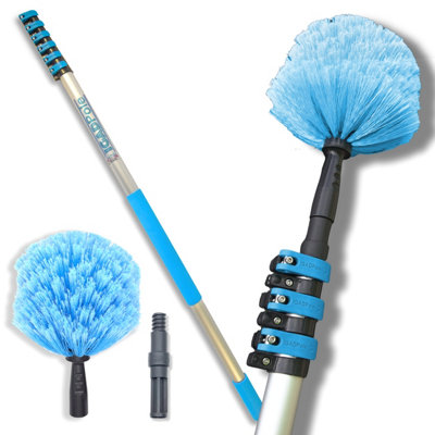 24-Foot High Reach Cobweb Duster Kit with 5-24ft Extension Pole ...