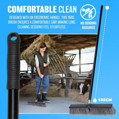 24" HEAVY DUTY LARGE YARD BRUSH OUTDOOR WAREHOUSE GARDEN BULLDOZER ...