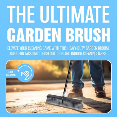 24" HEAVY DUTY LARGE YARD BRUSH OUTDOOR WAREHOUSE GARDEN BULLDOZER ...