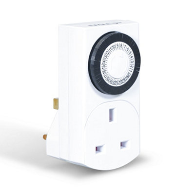 24 Hour Basic Programmable Mechanical Timer Switch for Mains Plug | DIY ...