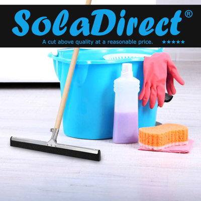 24 Inch Floor Squeegee Wet Floor Wiper Rubber Squeegee with 120cm ...