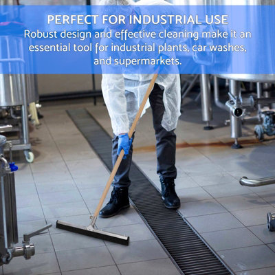 24 Inch Floor Squeegee Wet Floor Wiper Rubber Squeegee with 120cm ...