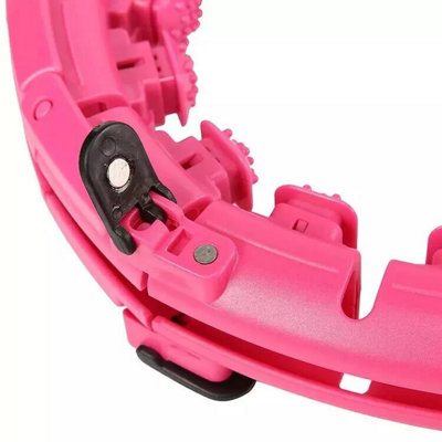24 Knots Weighted Hula Hoop with Weight Ball - Pink Hula Hoop for ...