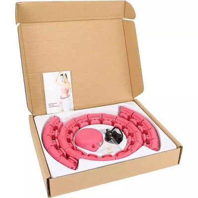 24 Knots Weighted Hula Hoop with Weight Ball - Pink Hula Hoop for ...