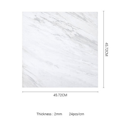24 Pcs Square Self Adhesive Stone Effect Floor Tiles, Peel and Stick ...