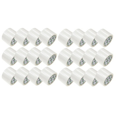 24 Rolls Of Wide Clear Acrylic Tape 75mm x 66m Premium Acrylic Packing Tape