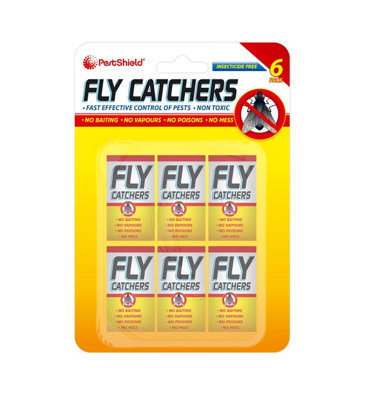 24 Sticky Fly Papers Catchers Flying Insect Trap Pest Control Pestshield