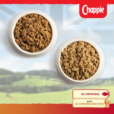 24 x 412g Chappie Adult Wet Dog Food Tins Favourites Original & Chicken ...
