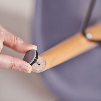 24 x Nail-On Round Rubber Furniture Floor Protector Pads - Protect ...