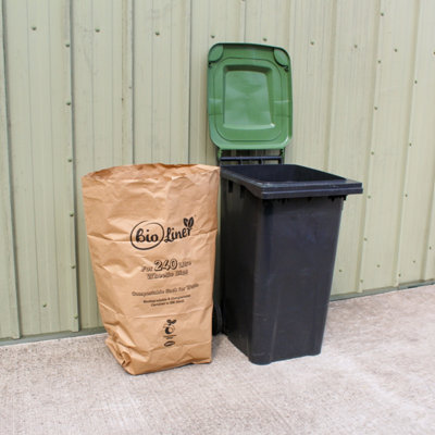 240L EcoSack Paper Compostable Kerbside Caddy Liners - 30 Bags