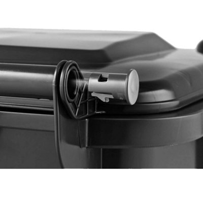 240L Grey General Waste Recycling Trash Wheelie Bin With Lid, Handle ...