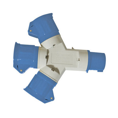 240V 16A 3 Way Heavy Duty Power Splitter Weatherproof IP44 Heavy Duty ...