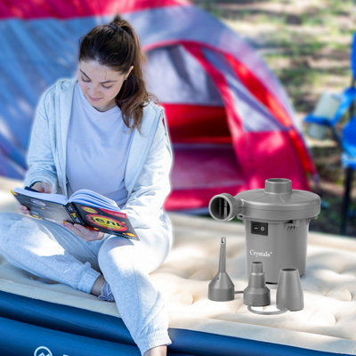240V Electric Air Pump Inflator Deflator for Airbeds, Pools & Camping ...
