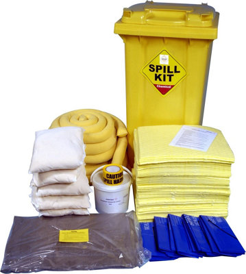 248 Litre Chemical/Universal Spill Kit in Wheeled Bin