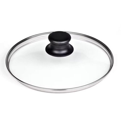 24cm Transparent Glass Cover Kitchen Cookware Lids for Saucepans Frying ...