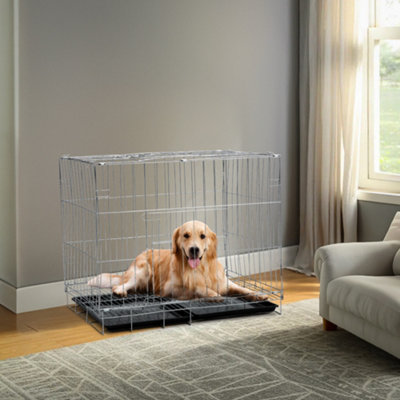 24inch Foldable Silver Dog Cage