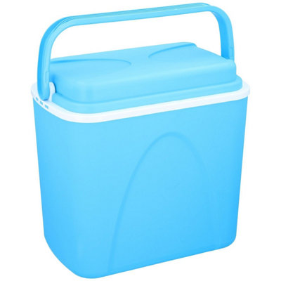 24L Blue Cool Box Ice Box 39x25x38CM for Food and Drinks - Portable ...
